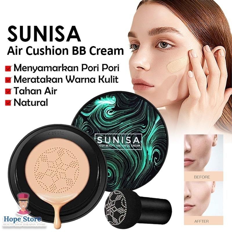 Jual lovely Sunisa Air Cushion BB Cream Waterproof Mushroom Head BB Cream Penutup Pori - Pori ...