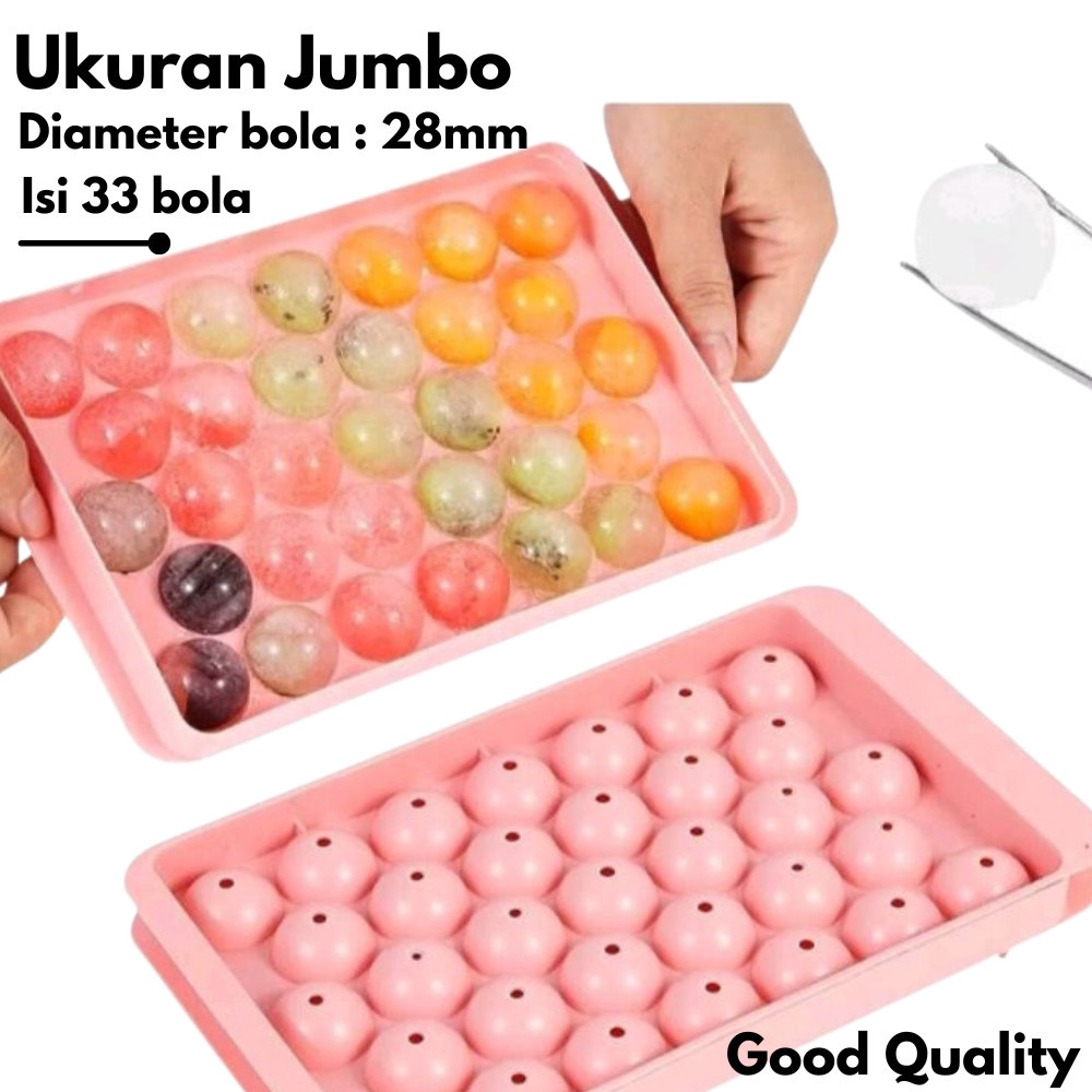 Jual TERMURAH Cetakan Ice Bulat Isi 33 Lubang Citakan Es Agar Agar Jeli ...