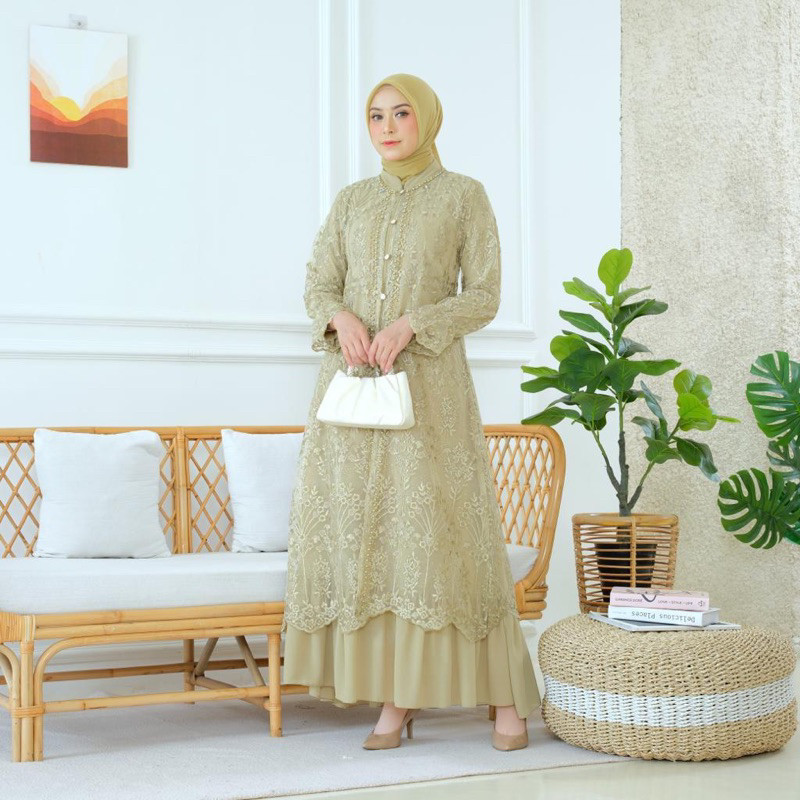 Jual FLASH SALE !!! MEGA PROMO Gamis Medina // Gamis Brokat // Gamis ...