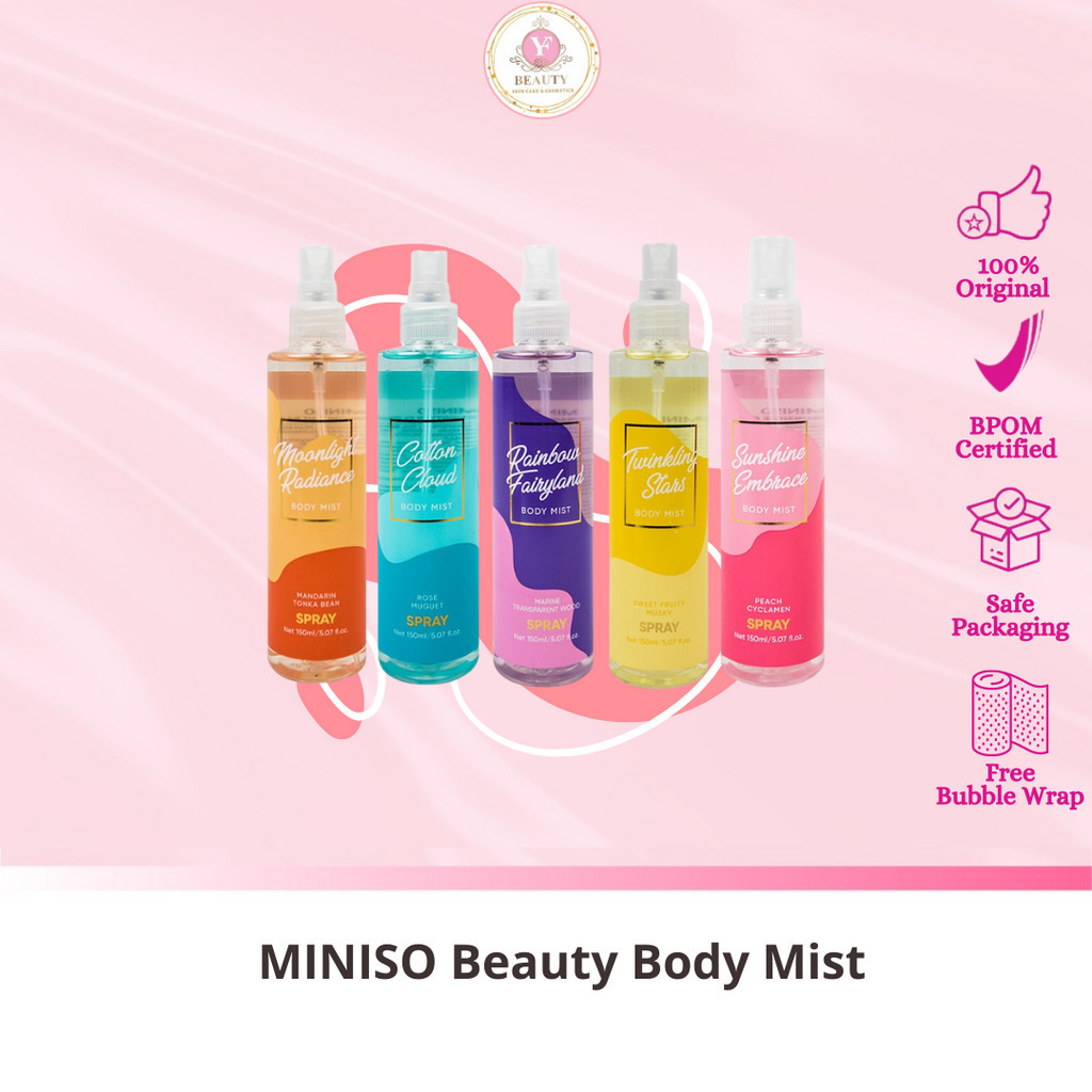Jual YF BEAUTY MINISO Beauty Body Mist miniso body spray wanita Parfum ...