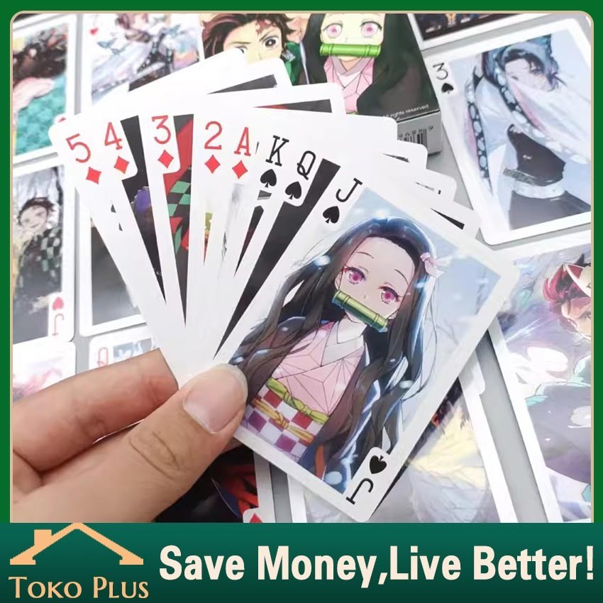 Jual Kartu Anime Poker Remi Demon Slayer Mainan Poker Remi Playing ...