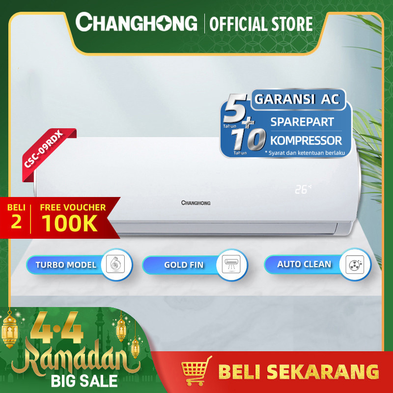 Jual PROMO HARI RAYA CHANGHONG AC 1 PK - CSC 09RDX3 Split Low Watt [INDOOR + OUTDOOR UNIT ONLY ...