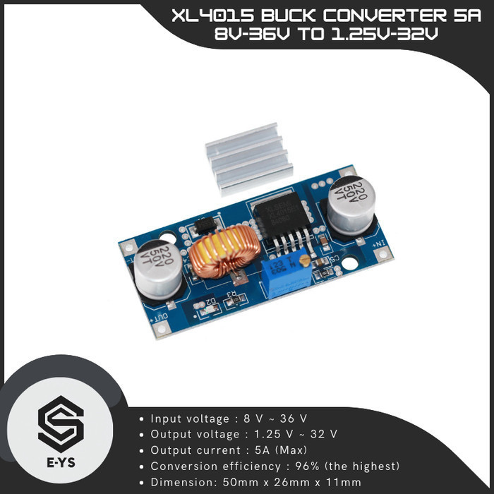Jual XL4015 BUCK CONVERTER 5A 8V-36V to 1.25V-32V | Shopee Indonesia