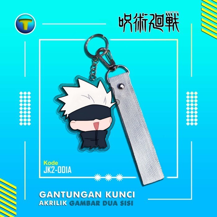 Jual Gojo Satoru anime Jujutsu Kaisen JJK keychain Gantungan kunci ...
