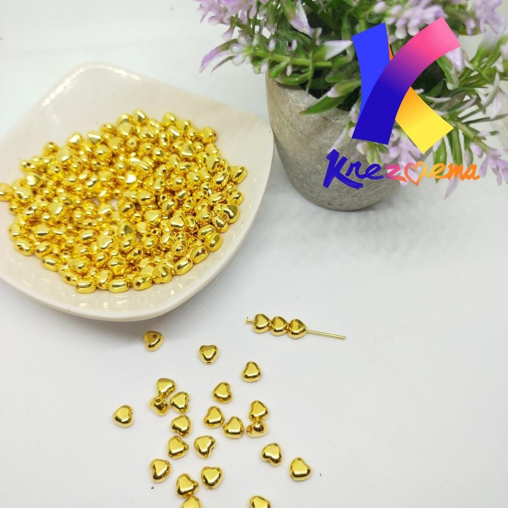 Jual Manik mote charm Cbb gold chrome bandul bahan diy craft - per ...