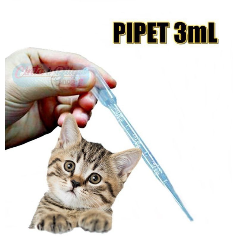 Jual Pipet Plastik 3ml Alat Bantu Suap Kucing Anjing Spet Spetan 3Ml ...