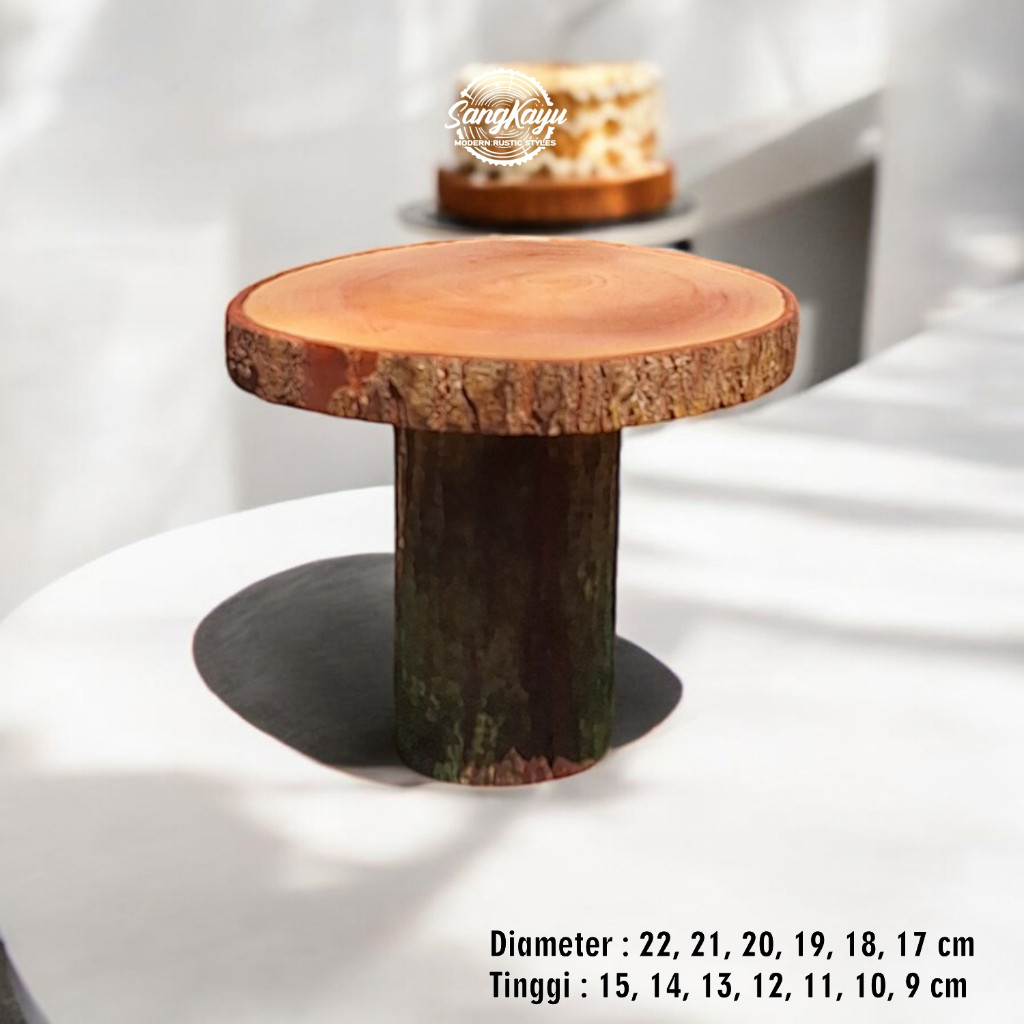 Jual SangKayu Rustic 1 Tier Cup Cake / Cake Stand / Tray Cookies Nampan ...
