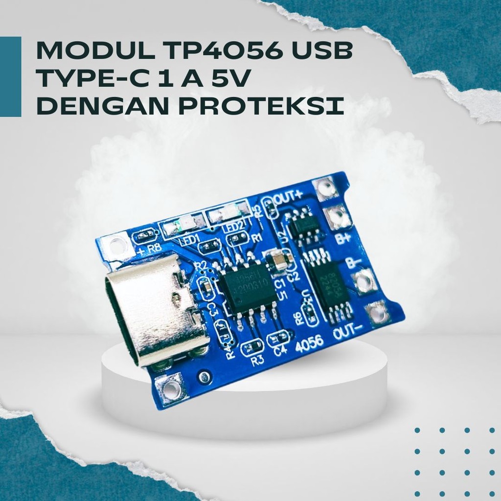 Jual Modul TP4056 USB Type-C 1A 5V – Charger Baterai 18650 dengan ...