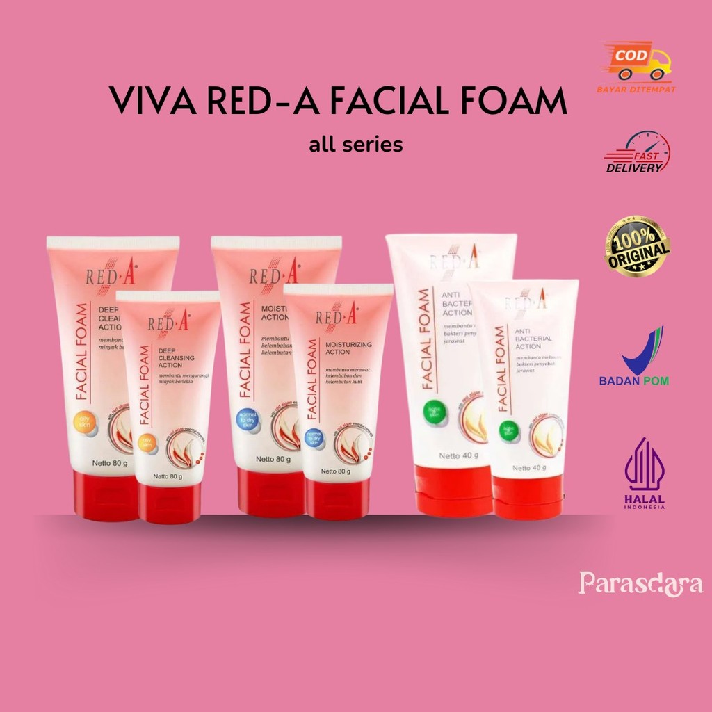 Jual Viva RED-A Facial Foam Series | Shopee Indonesia