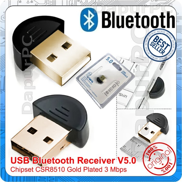 Jual USB Nano Bluetooth Receiver V5.0 Golden Plated Chipset CSR8510 ...