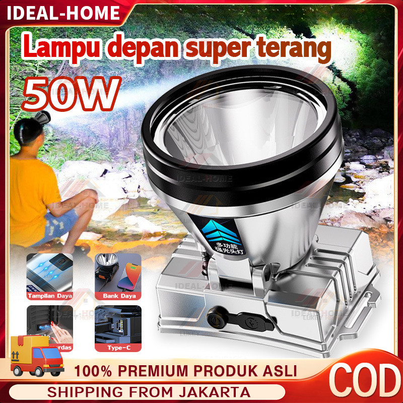 Jual LED Headlamp 500Watt Penerangan terus menerus selama 800 jam senter super terang lampu ...
