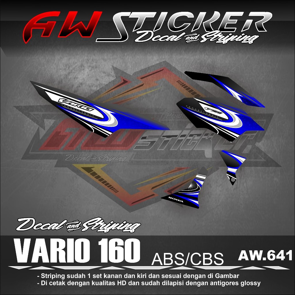 Jual Striping Transparan Vario 160 ABS/CBS Terbaru Sticker Vario 160 ...