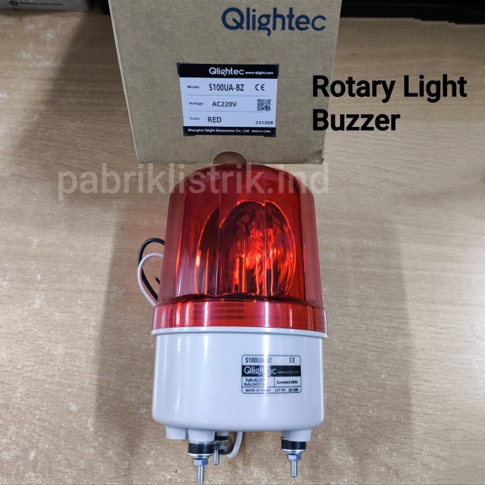 Jual JP5822 Rotary lamp warning light buzzer S100UA BZ Qlight Qlightec ...