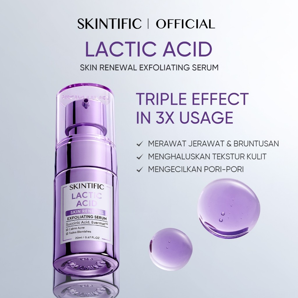 Jual SKINTIFIC - Lactic Acid Skin Renewal Exfoliating Serum 20ml ...