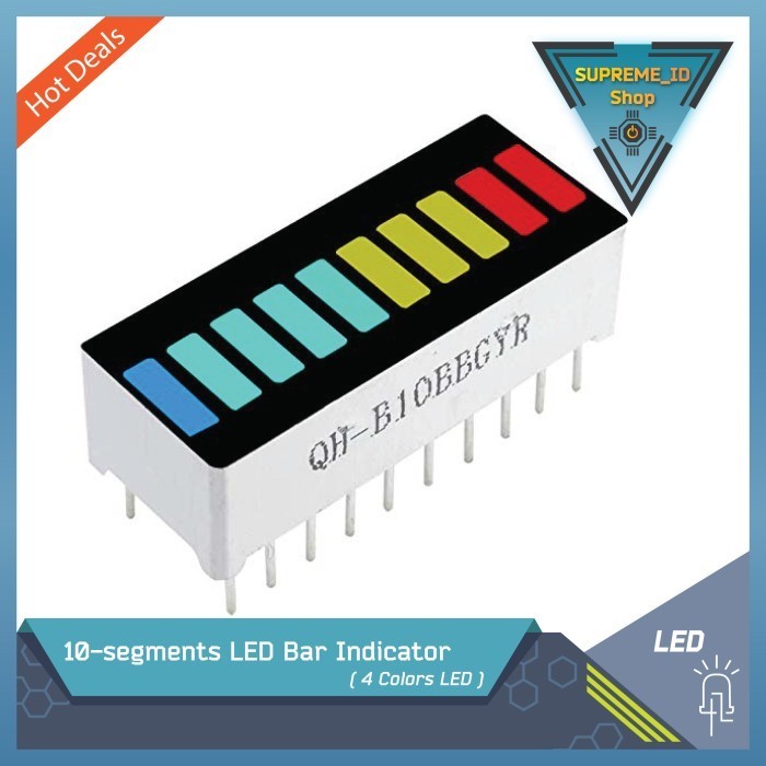 Jual 10 strips / segments LED Bar indicator 4-Colors Level Display | Shopee Indonesia