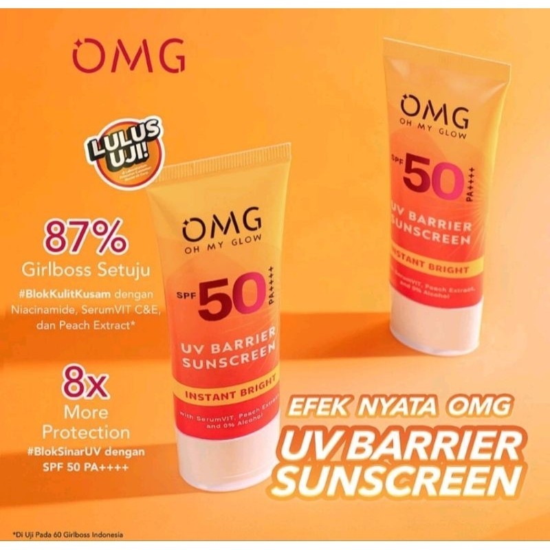Jual OMG UV BARRIER SUNSCREEN SPF 50 | Sun Screen OMG | Shopee Indonesia