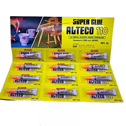 Jual (isi 12) ALTECO 110 Lem super glue 3 gram original 100% asli - 1 renteng | Shopee Indonesia