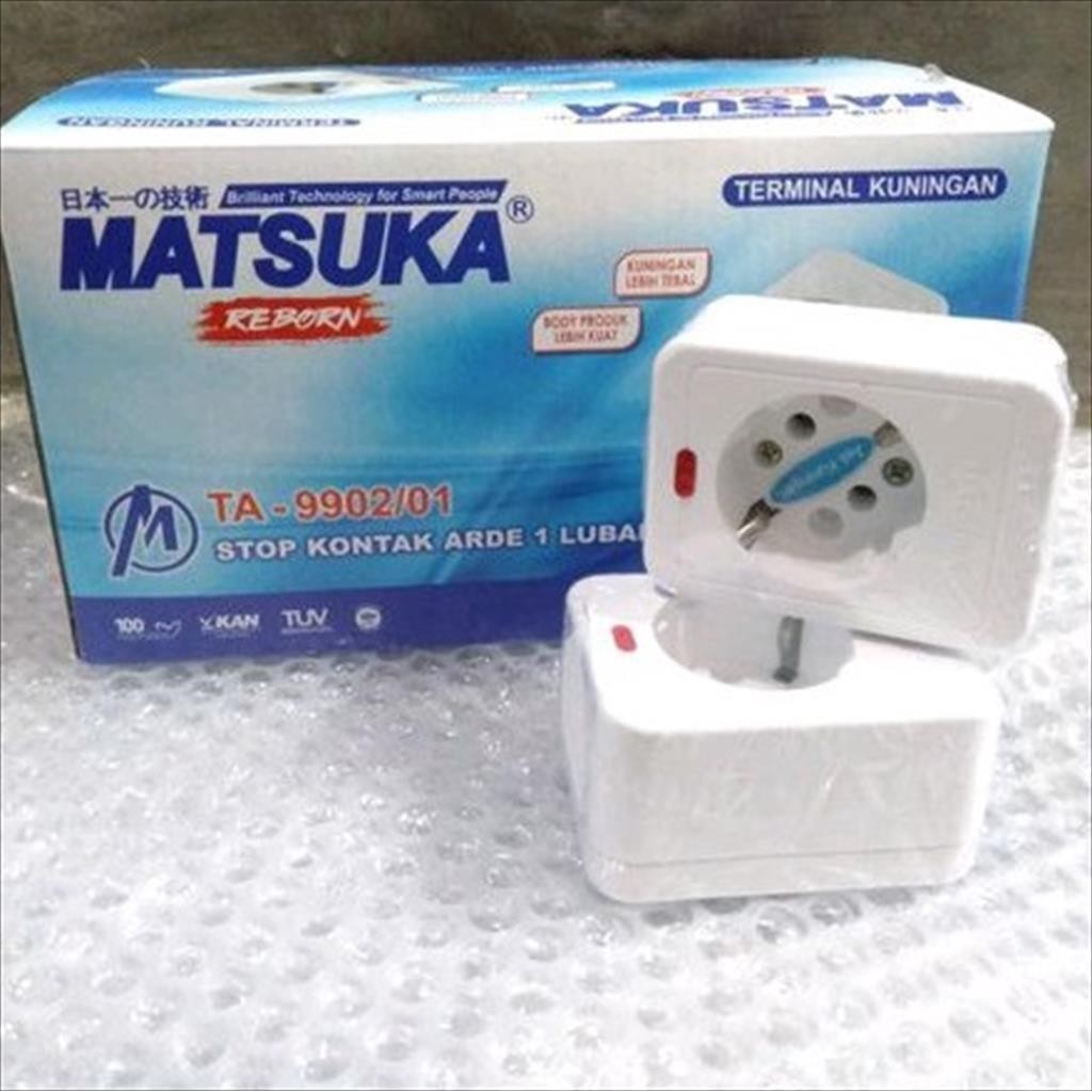 Jual [CSP_MATSUKA] Stop Kontak Arde Lampu Matsuka 1Lubang TA9901 ...