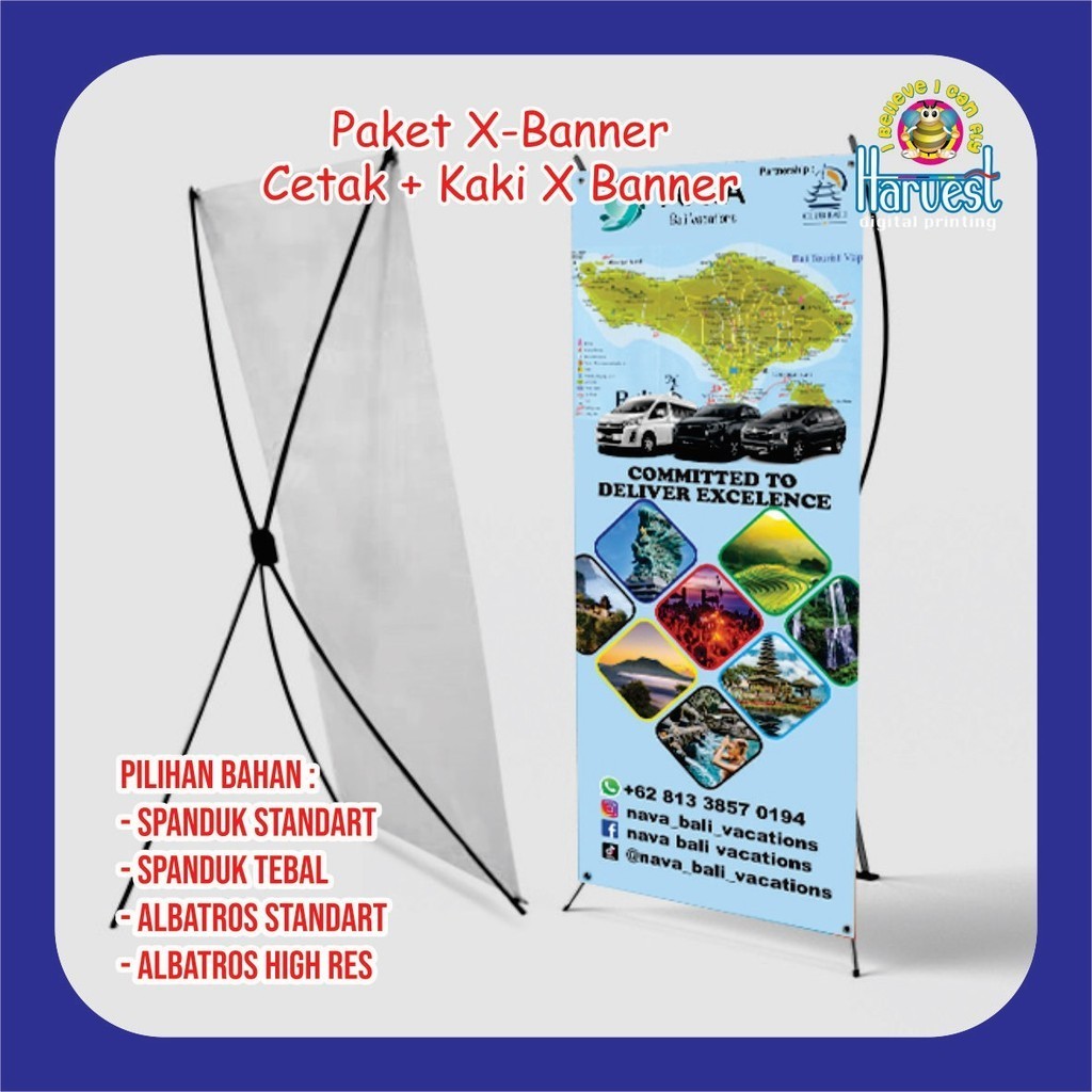Jual Paket X-Banner - Cetak + Kaki X Banner Fiber 60x160 - Standing ...