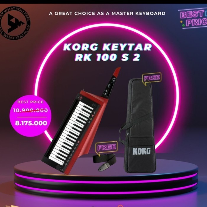 Jual Keyboard Keytar Korg RK100S2 37 Key - Black | Shopee Indonesia