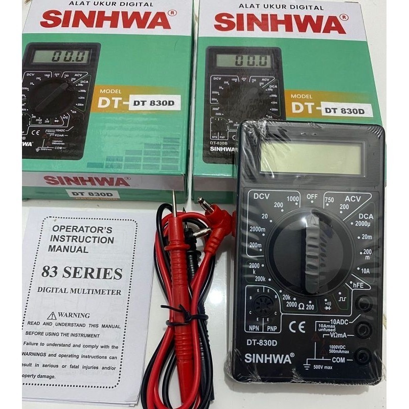 Jual Baru Multitester DT-830B DT 830B Shinwa Model Avometer Multitester ...