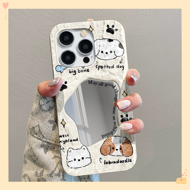 Jual Rock Grain Wrinkle Mirror case Lucu Casing hp for iPhone 11 12 13 ...