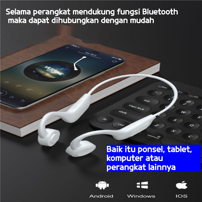 Jual Headset Bluetooth untuk Konduksi Tulang/Headset Olahraga Nirkabel ...