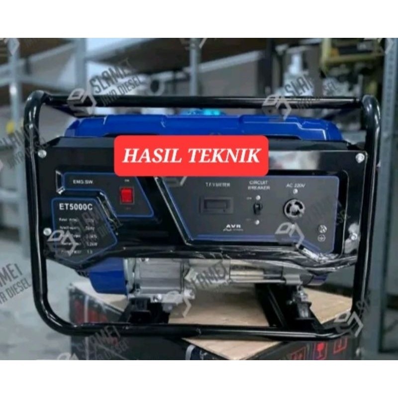 Jual Mesin Generator Listrik 3000 Watt Genset General ET 5000 C Manual Tarikan Bensin | Shopee ...