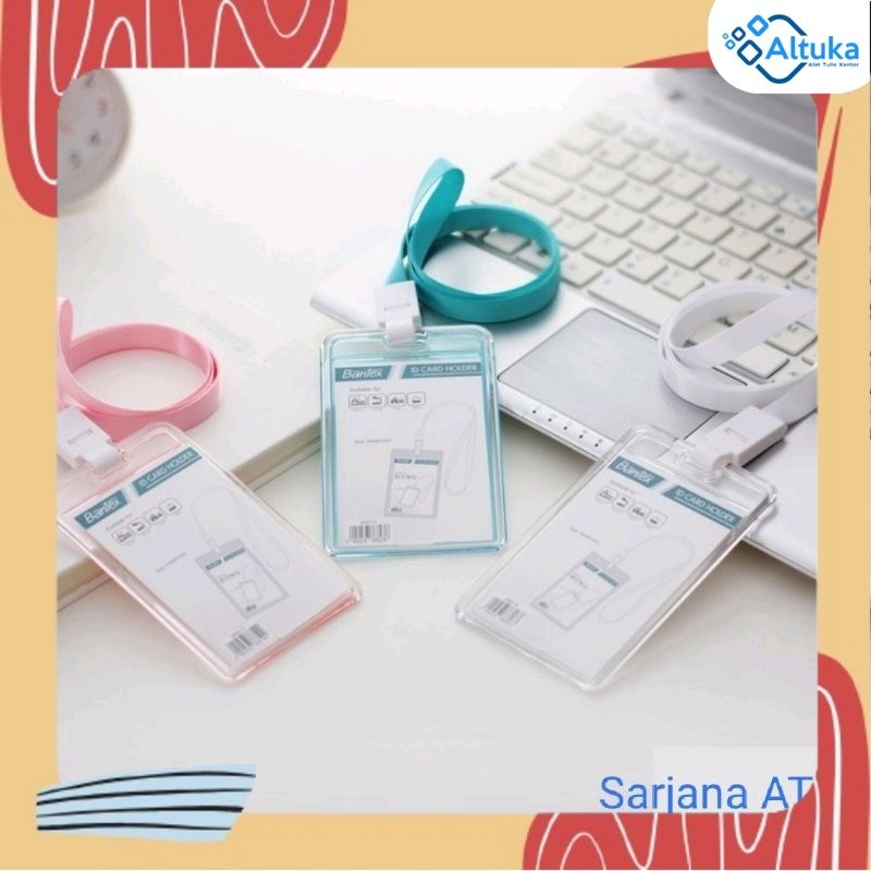 Jual 1 Set ID Card / Name Tag Transparan Acrilik Bantex | Shopee Indonesia