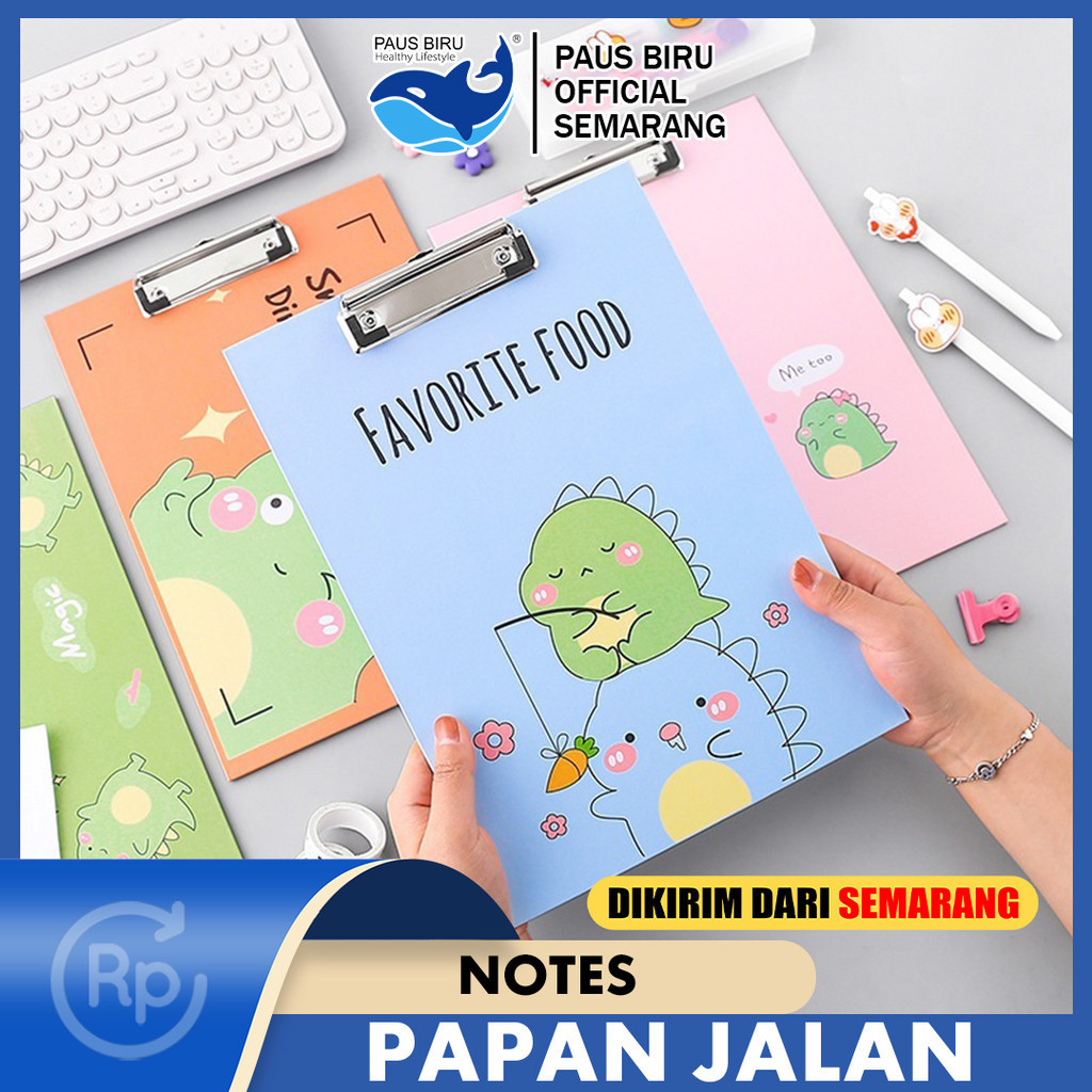 Jual Paus Biru - Clipboard A4 Papan Jalan Aesthetic Papan Ujian PVC ...