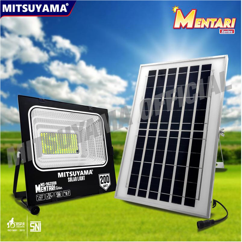 Jual Stand Lampu LED Solar Panel Mitsuyama series Mentari Flood Light | Shopee Indonesia