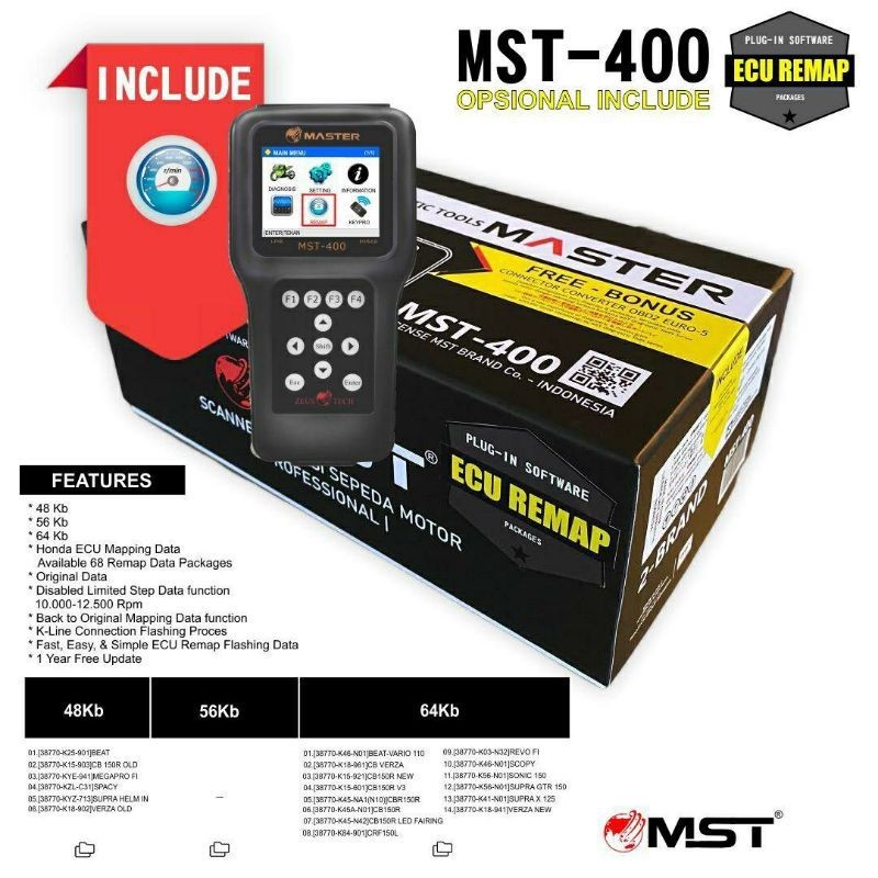 Jual SCANNER INJECTION MST 400 MASTER ZEUS (Bisa remap) | Shopee Indonesia