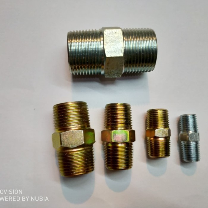 Jual Double Nepple / Adaptor 1" NPT x 1" NPT Besi | Shopee Indonesia