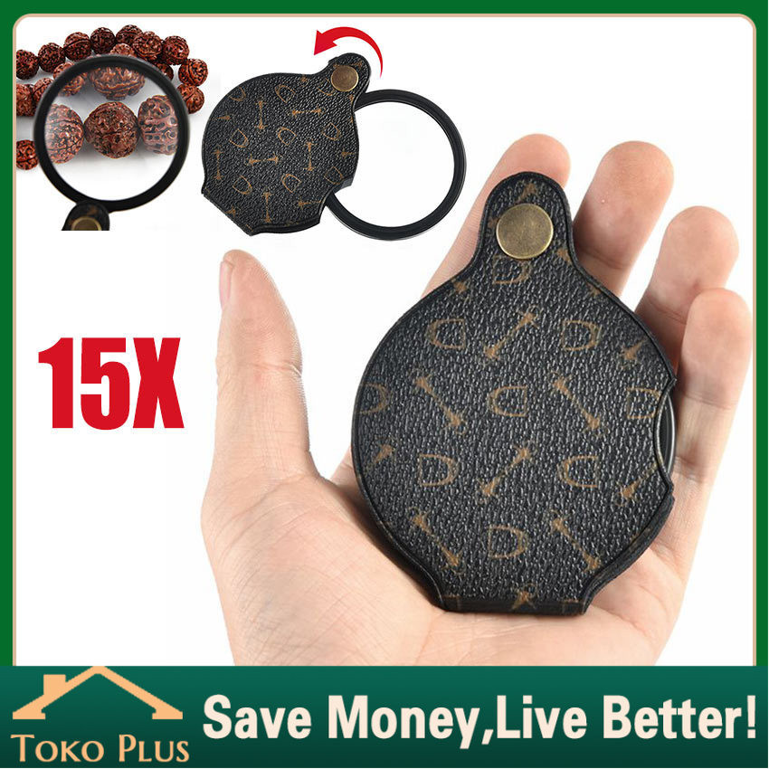 Jual 15X Kaca Pembesar Lipat Portable Kaca Pembesar Batu Permata ...