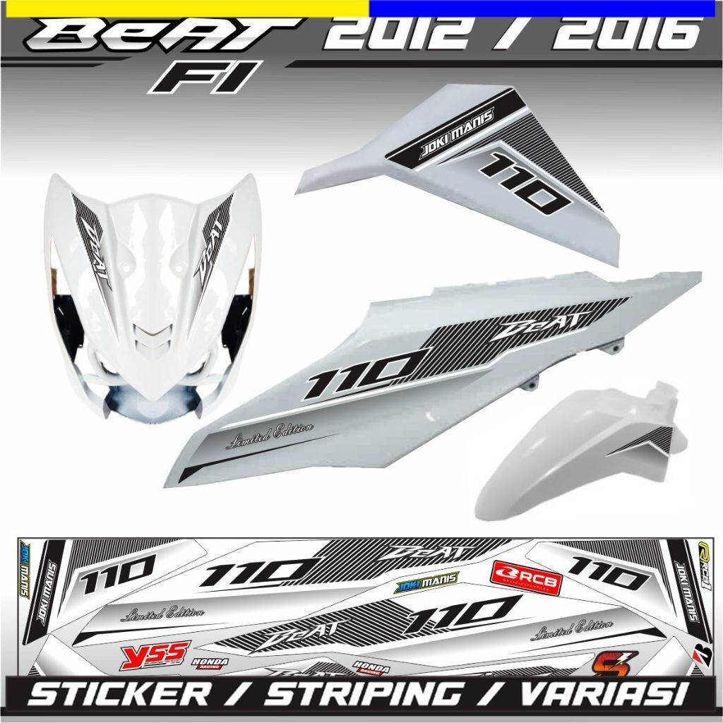 Jual MOTOR STIKER LIS VARIASI MOTOR HONDA BEAT FI / STIKER MOTIF SIMPLE ...