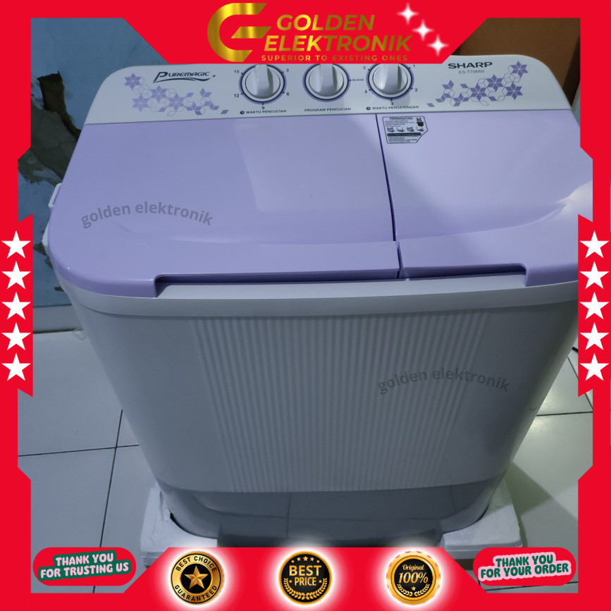 Jual MESIN CUCI SHARP EST 70MW 6KG 2 TABUNG 70 MW 6 KG LOW WATT ...