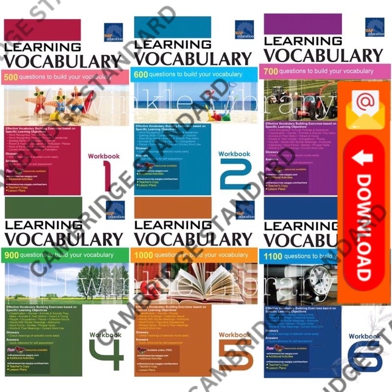 Jual BELI 3 BONUS 1 SAP Education Learning Vocabulary Workbook 1 2 3 4 ...