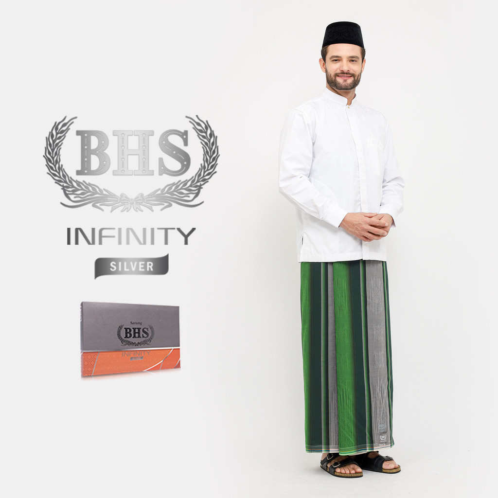 Jual Sarung BHS Infinity Silver Motif V33 DDA Hijau 03 | Shopee Indonesia