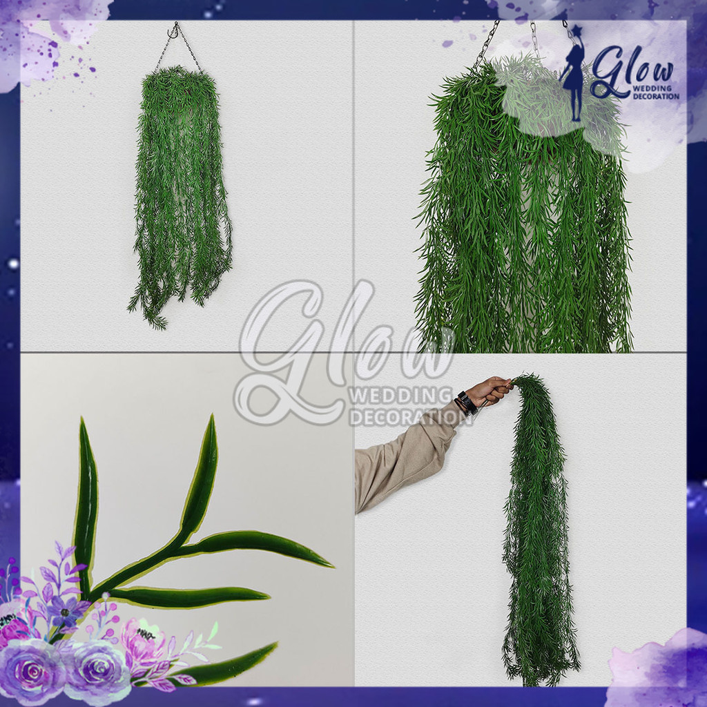 Jual Daun Juntai Ganggang Rumput Dekorasi Gantung Rambat Rumah Tanaman ...
