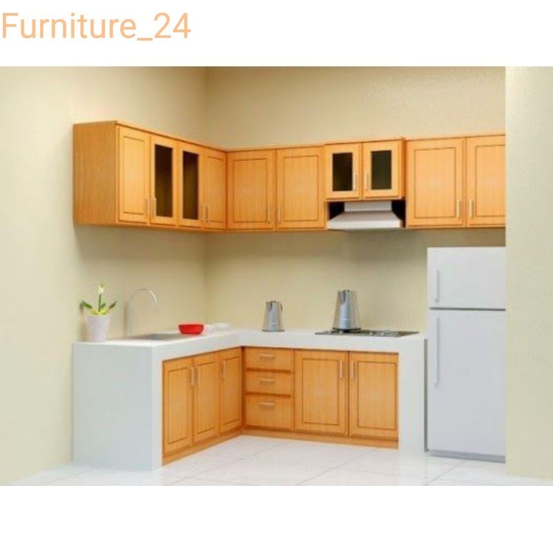 Jual kitchen set minimalis kayu jati belanda | Shopee Indonesia