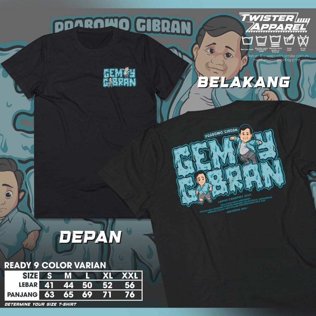 Jual Kaos Prabowo Gemoy Presiden 2024 Tidak Ada Kata Menyerah Dalam ...