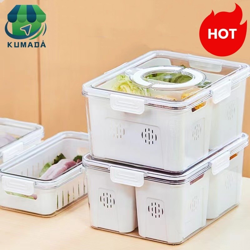 Jual Kotak Penyimpanan Kulkas Freezer Rak Penyimpanan Plastik Kotak ...