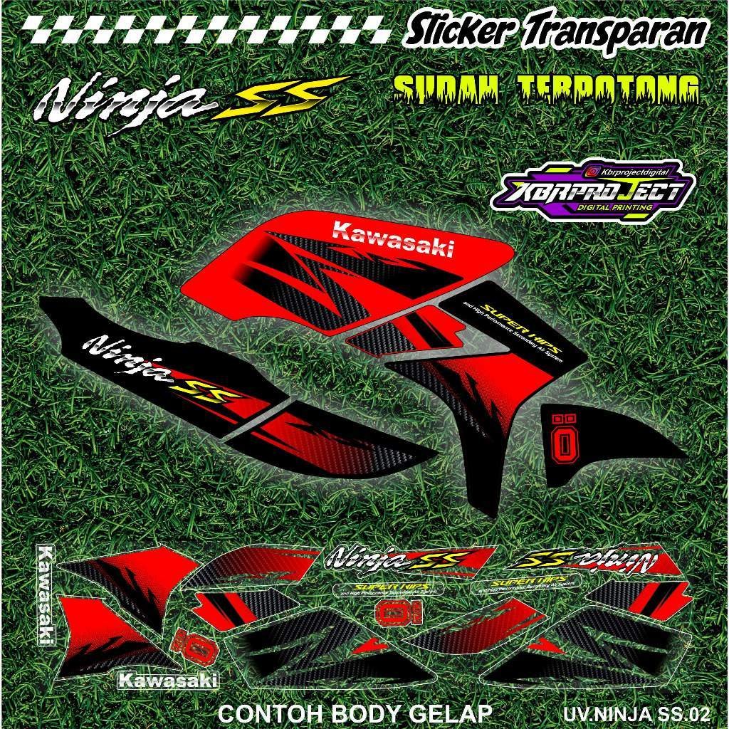 Jual Striping Variasi NINJA SS Transparan Kode 02 TRANSPARAN PREMIUM ...