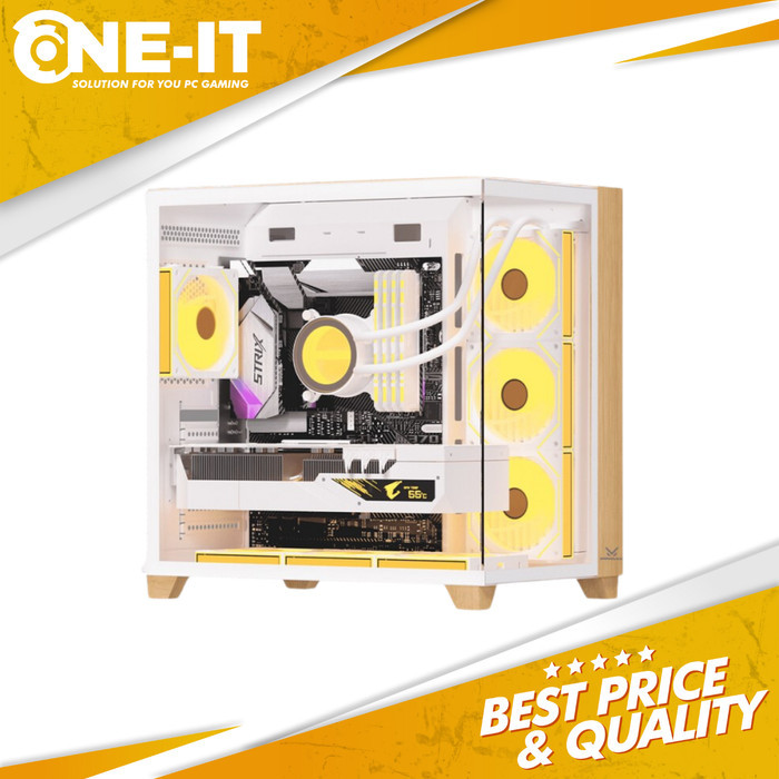 Jual Case FPMAX Crystal Z9 Art White Wood Casing PC ATX CPU PC Gaming ...