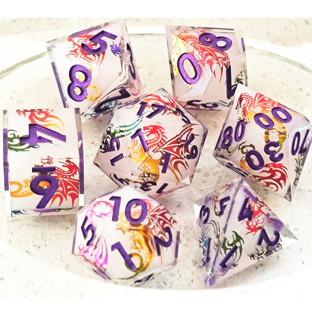 Jual MINI PLANET New Design Dice Pre-sale Holographic Dragon Sticker ...