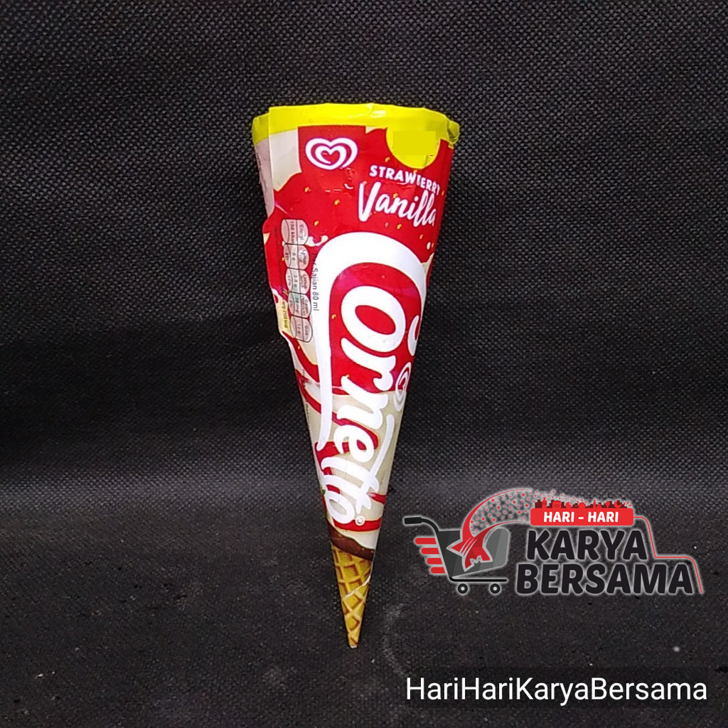 Jual ICE CREAM WALL'S CORNETTO STRAWBERRY VANILLA 80ML | Shopee Indonesia