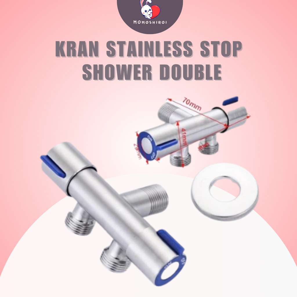 Jual Kran Stainless Stop Kran Cabang Kanan Kiri Kran Shower Double ...