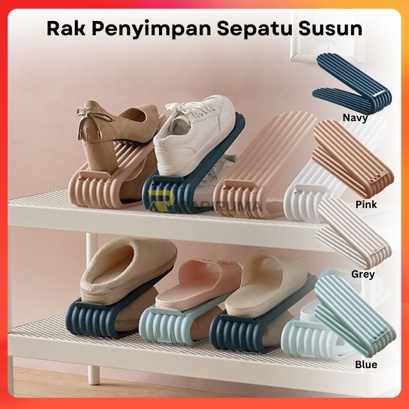 Jual Rak Penyimpan Sepatu Susun Simple Estetik /Tempat Penyimpanan ...