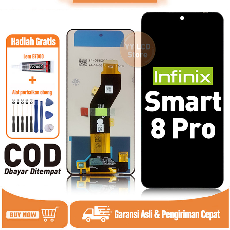 Jual LCD Infinix Smart 8 PRO Original COD Touchscreen Fullset For Glass ...