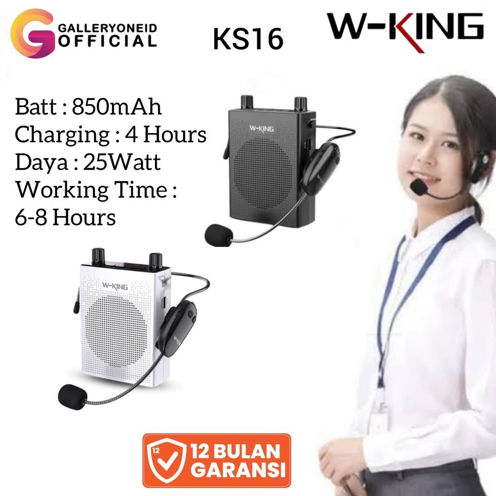Jual Wking KS16 Speaker Mini Portable Pinggang MP3 1 Mic Headset ...